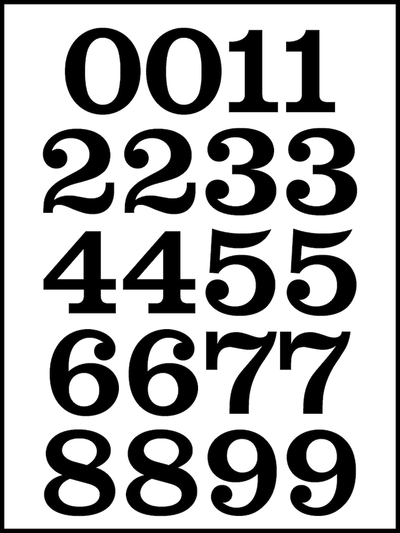 2 Inch Mailbox Numbers Peel and Stick - Etsy UK