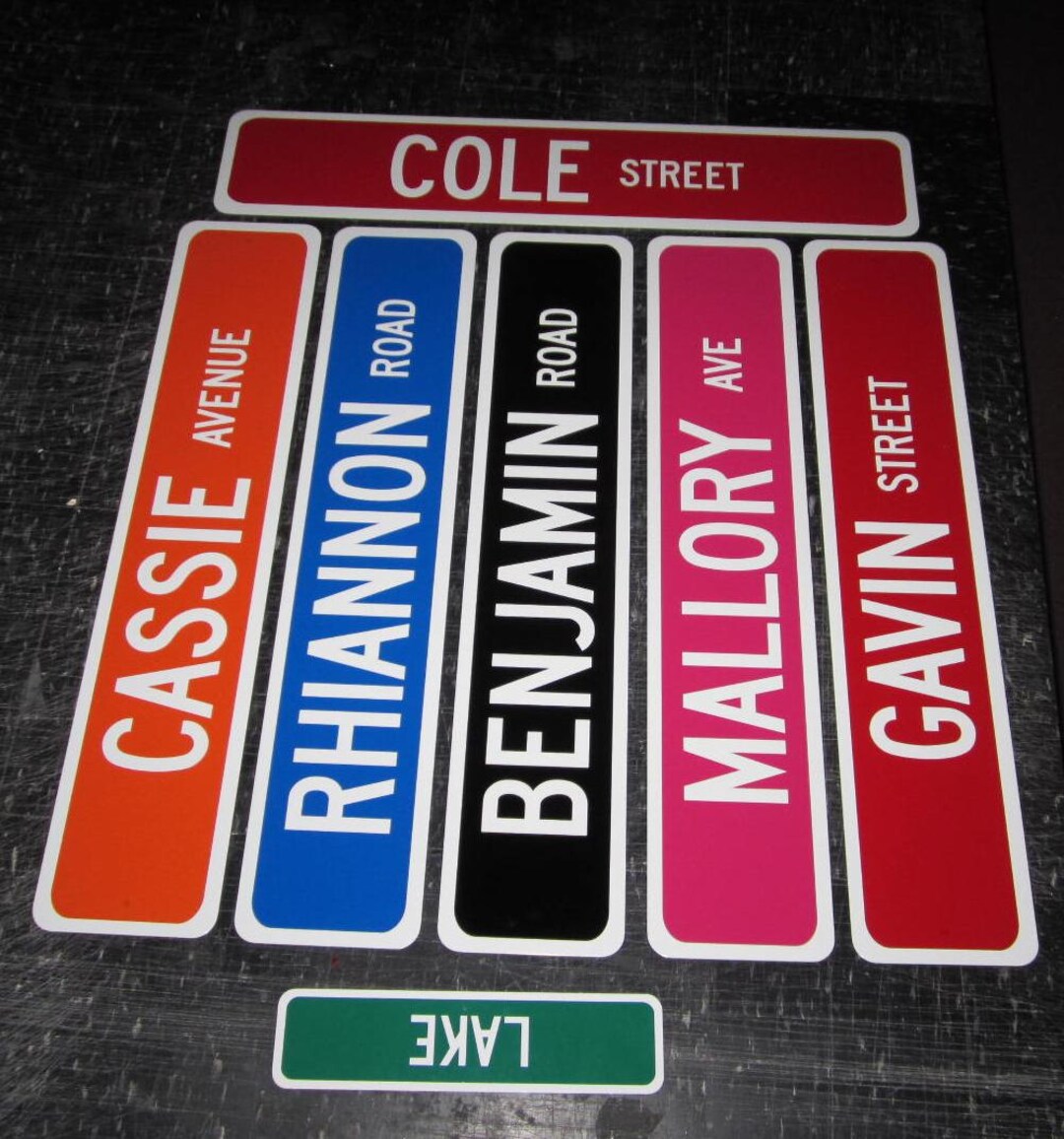 Custom Street Signs! 3 Different Sizes, Many Color Options Available - Etsy