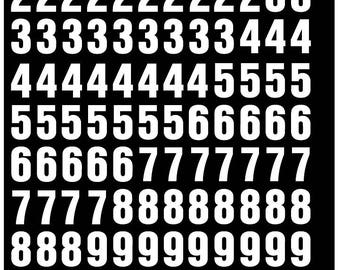 Peel and Stick Letters 2 Inch CONSECUTIVE NUMBERS 1-100 Black on White ...