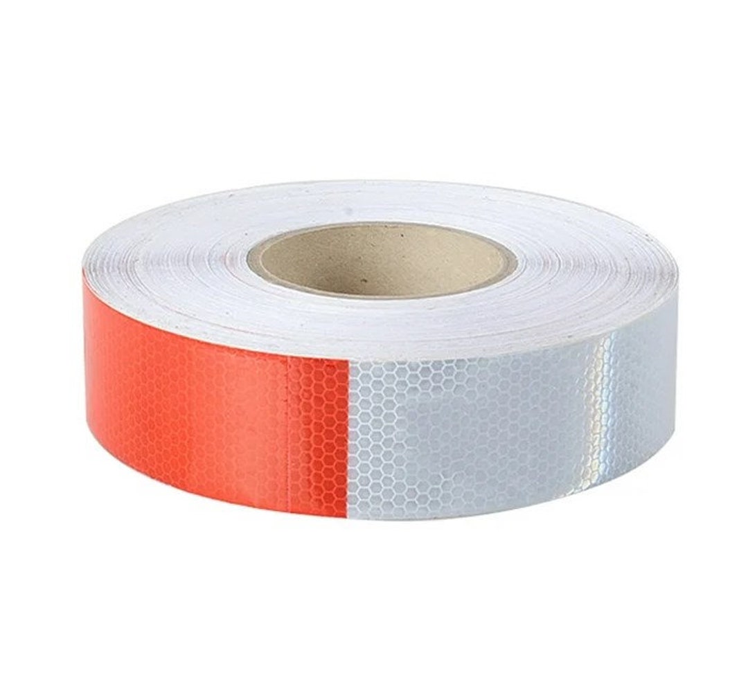 2 INCH by 150 FOOT Conspicuity Tape White/red Reflective Vinyl Striping ...