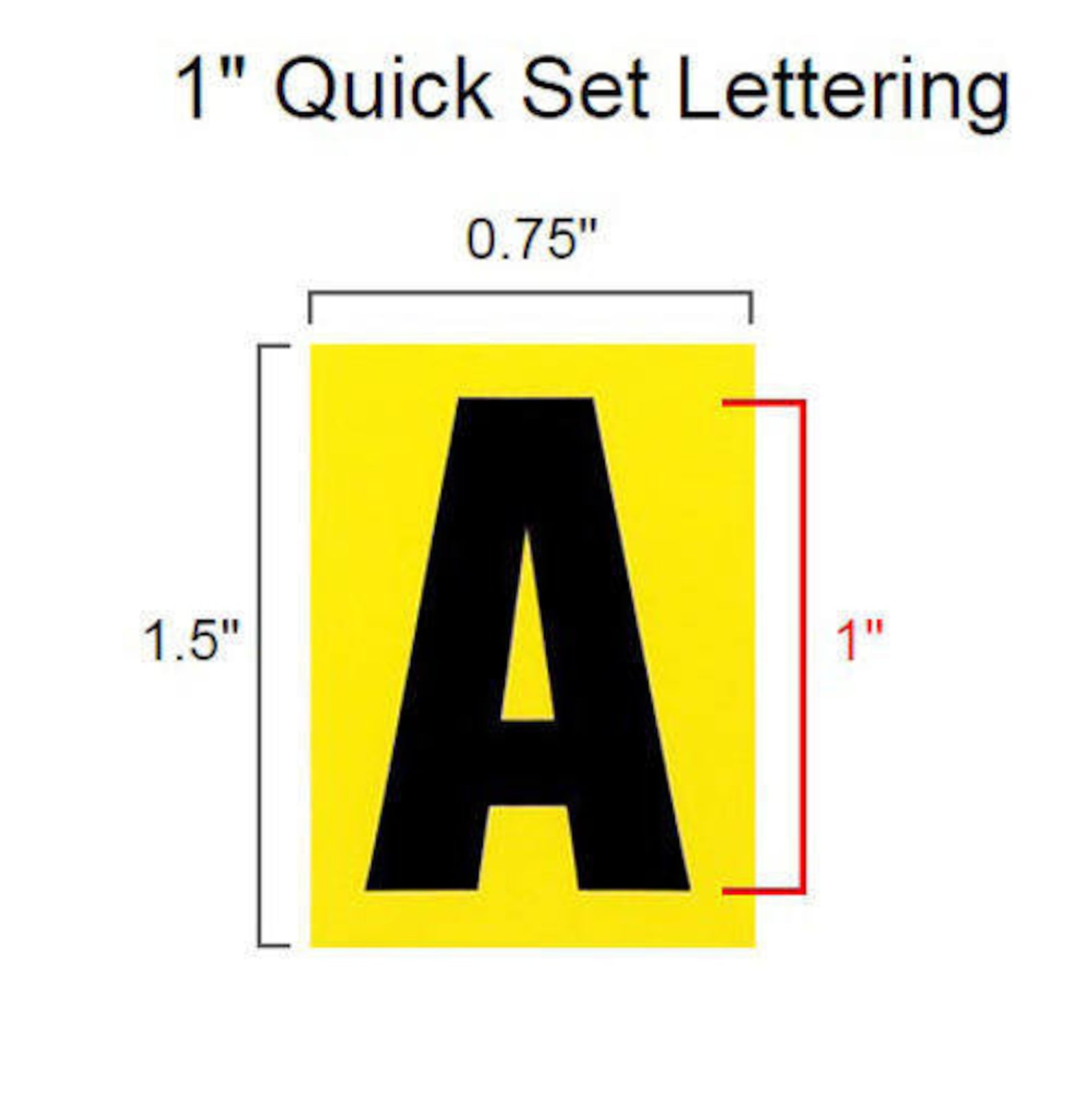 Peel and Stick Letters 1 Inch LETTERS ONLY COMBO Black on Yellow - Etsy ...