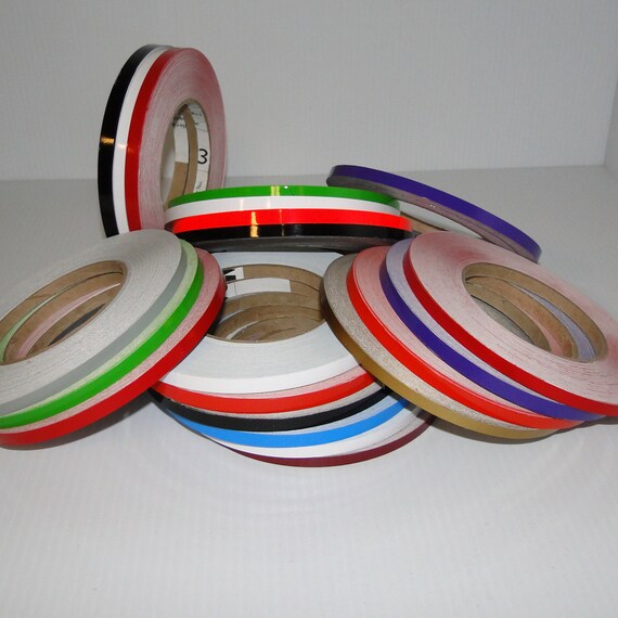 Vinyl Tape Roll 1/4 Inch Vinyl Pinstriping Tape - 30ft Roll, 25 Color ...