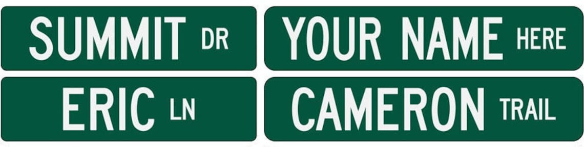 Custom Reflective Street Signs! 2 Sizes - Etsy