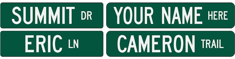 Custom Reflective Street Signs! 2 Sizes - Etsy