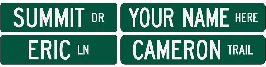 Custom Reflective Street Signs! 2 Sizes - Etsy