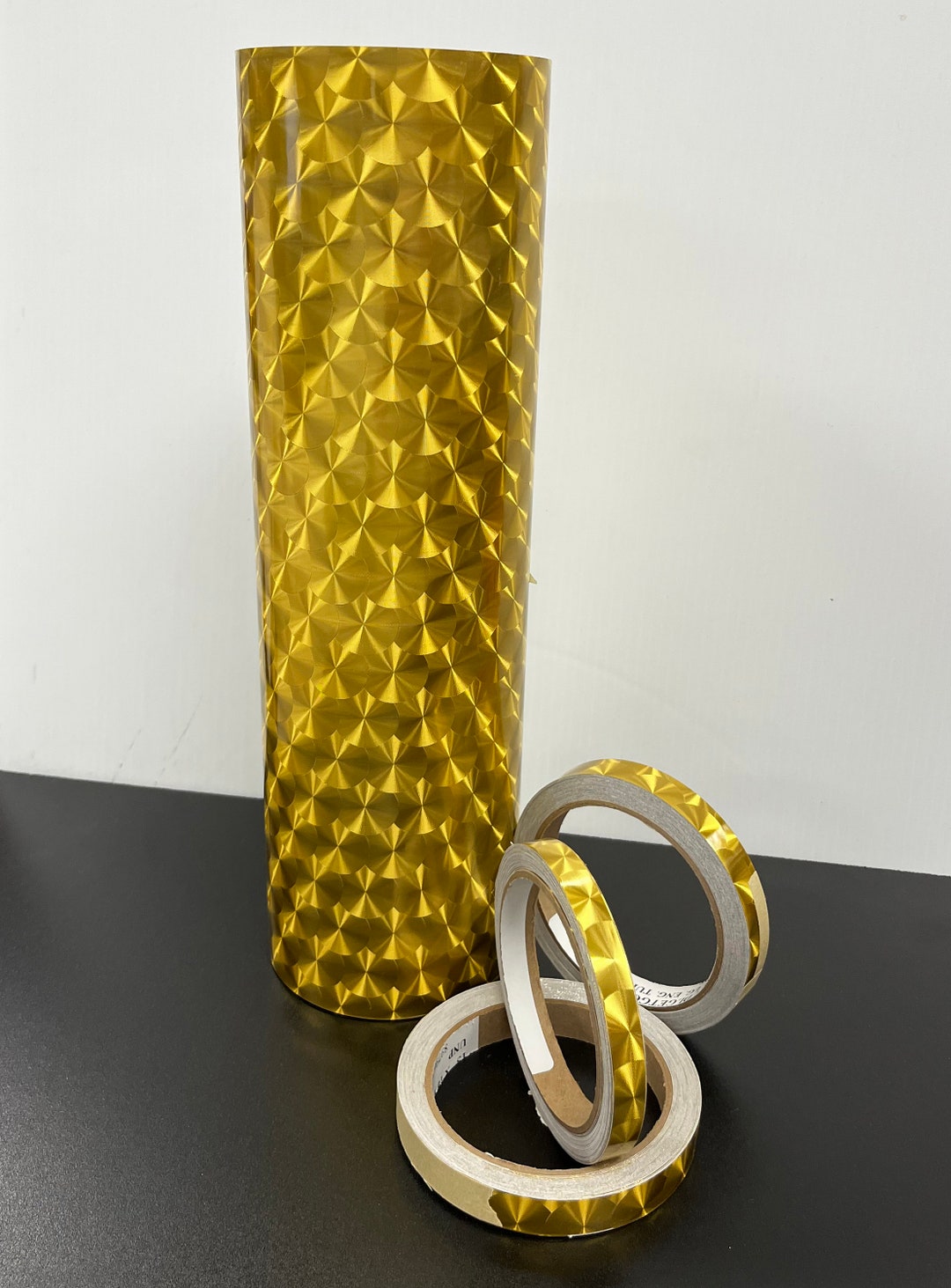 30 FOOT ROLL Engine Turn Gold Vinyl Striping, Pin Striping, Accent Tape ...