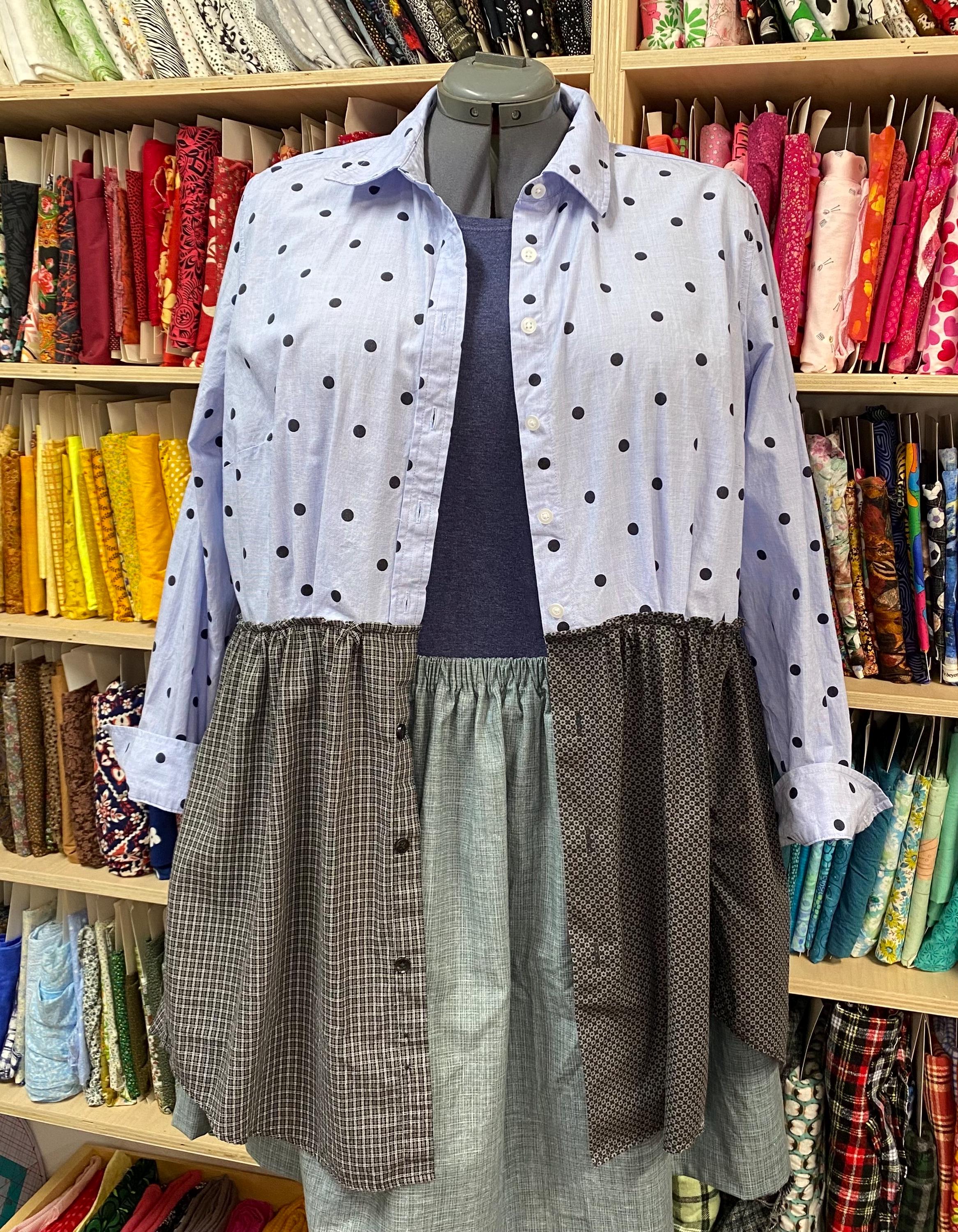 Woman’s Blouse Upcycled and Unique, One of a Kind Top, Sustainable ...