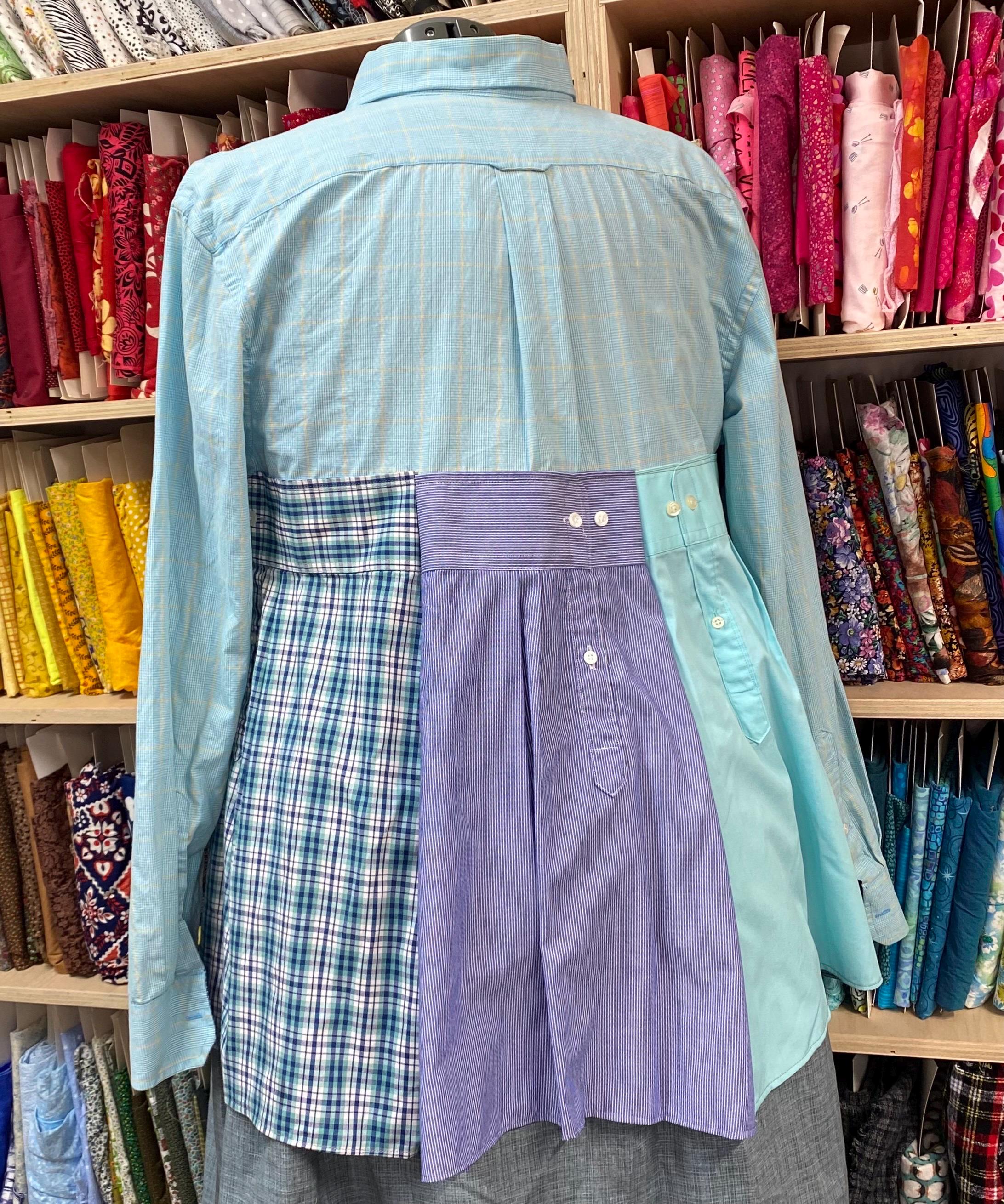 Upcycled Patchwork Blouse, Oversized Sustainable Fashion Top - Etsy