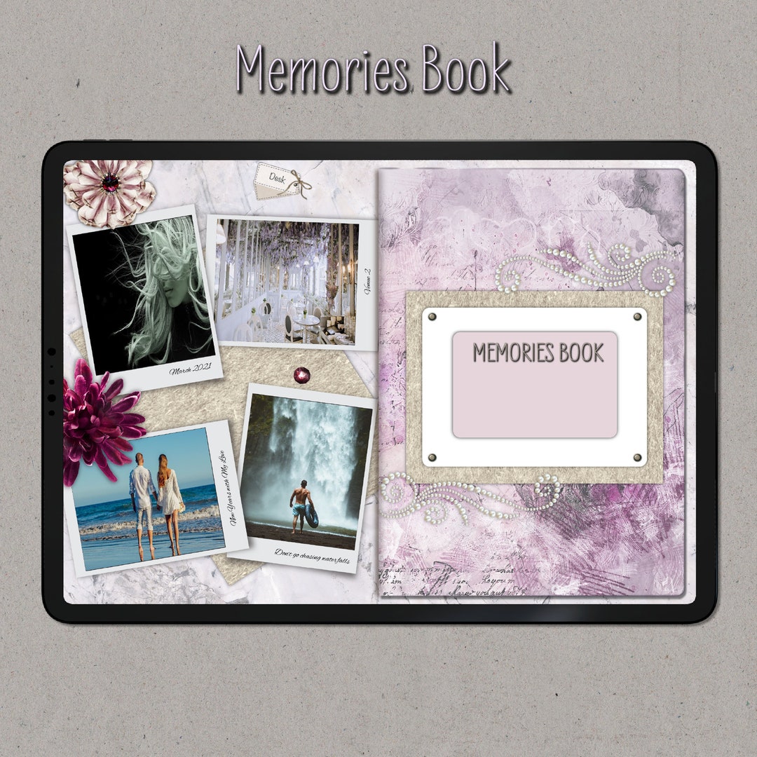 Digital Photo Memories Book, Monthly Tabs, Polaroid Pictures, Digital ...