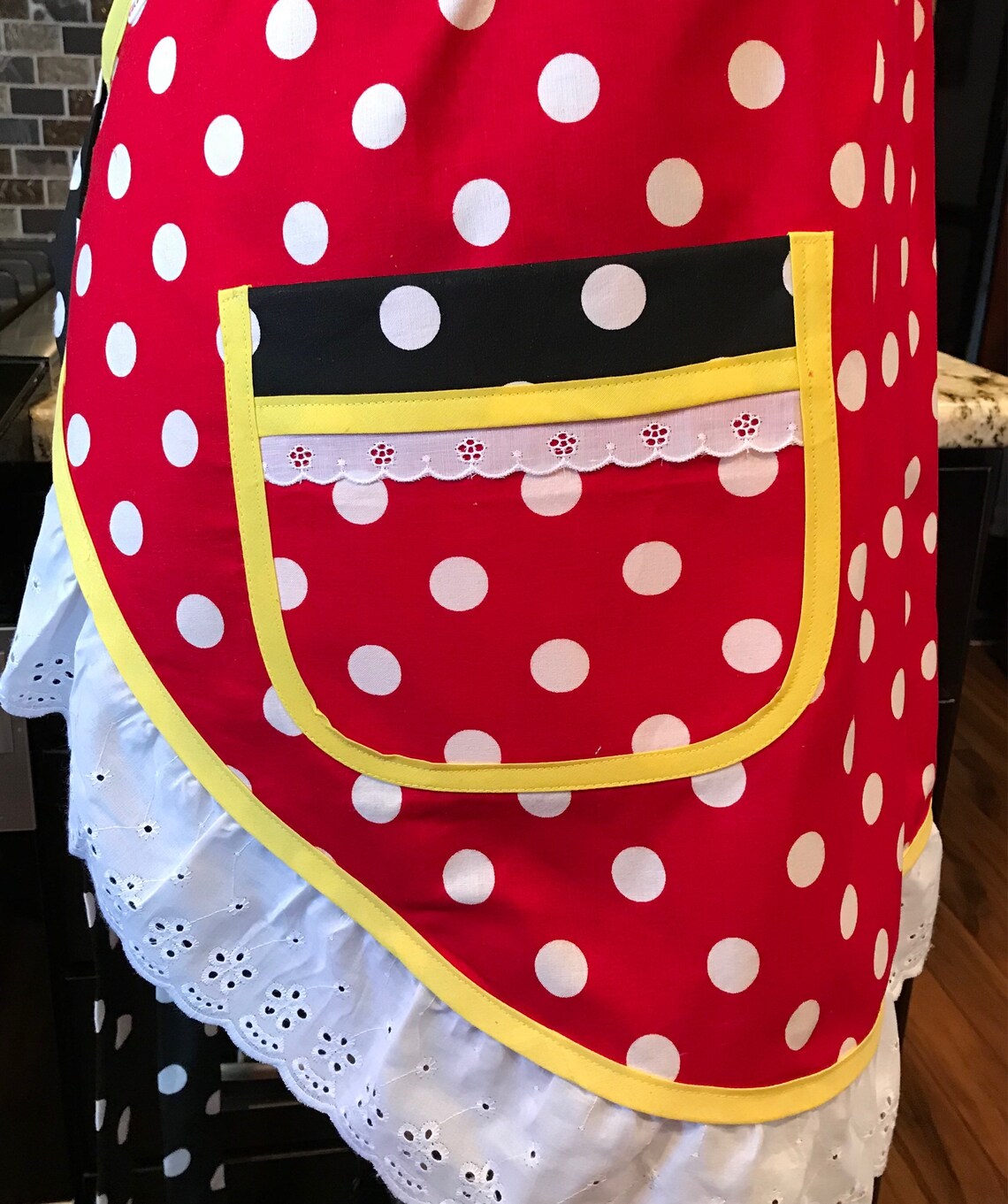 Minnie Mouse Apron Minnie Mouse Inspired Apron Polka Dot - Etsy