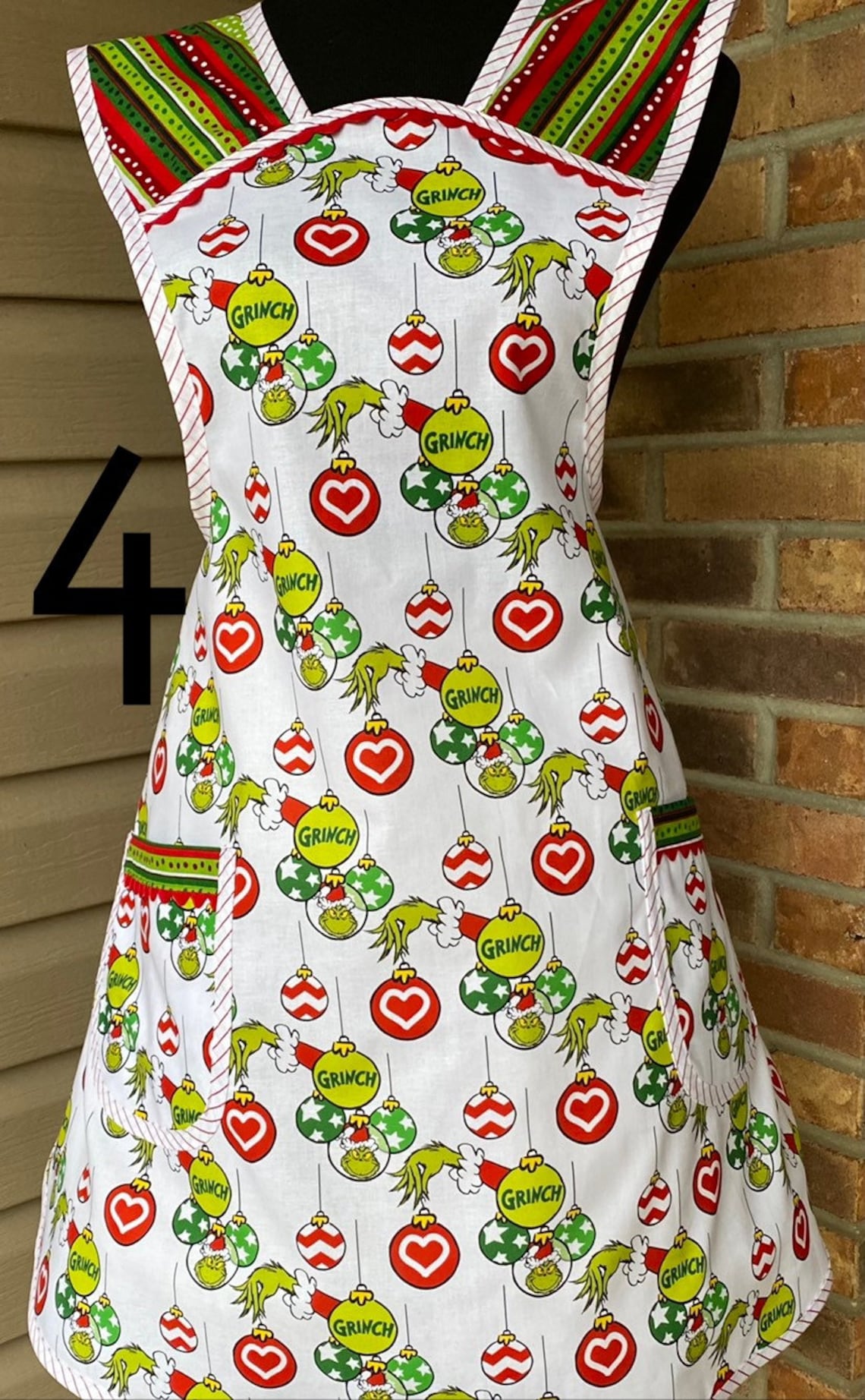 Grinch Christmas Apron Grinch Apron How the Grinch Stole - Etsy