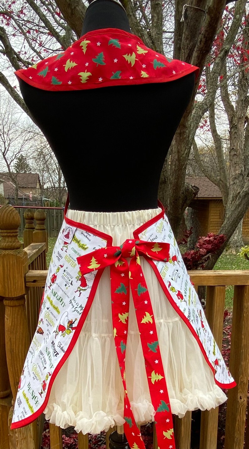 Grinch Christmas Apron Grinch Apron How the Grinch Stole | Etsy