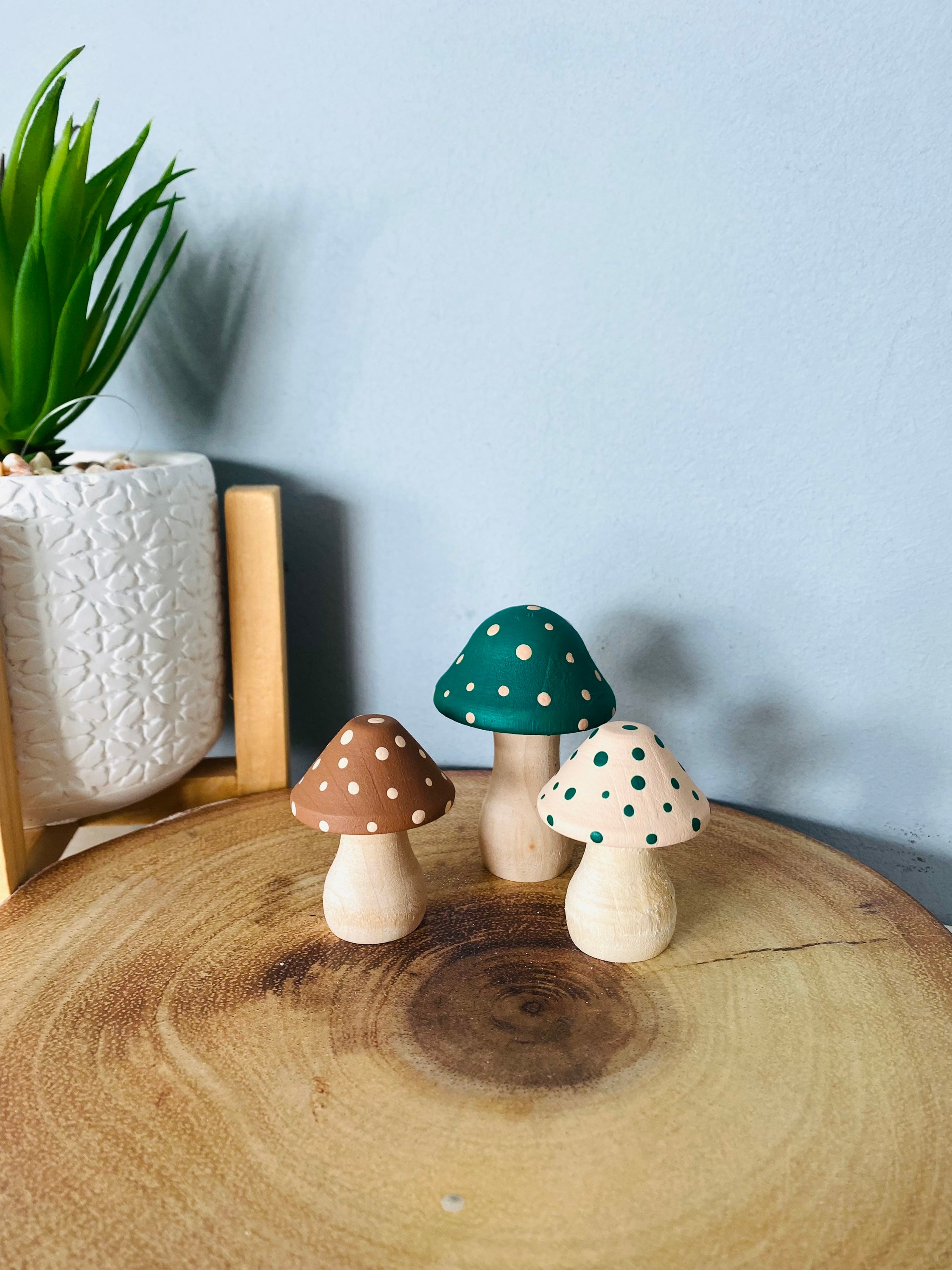 Home & Living Home Décor Set of 3 mini mushroom toadstools boys unisex ...