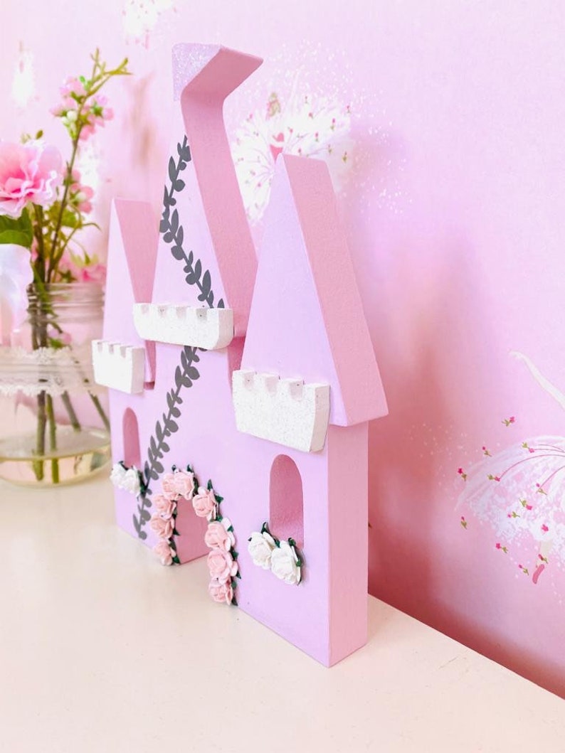 Princess Fairy Castle Wooden Freestanding Castle Shelf Decor | Etsy