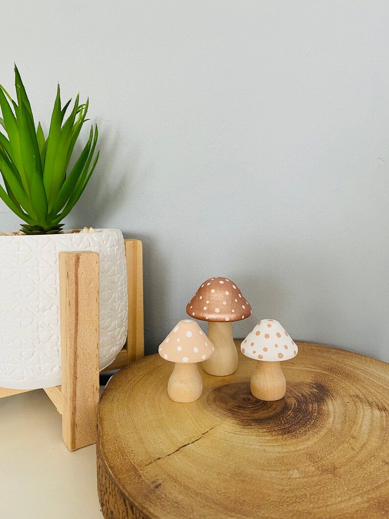 Set of 3 Mini Mushroom Toadstools Boys Unisex Girls Bedroom - Etsy
