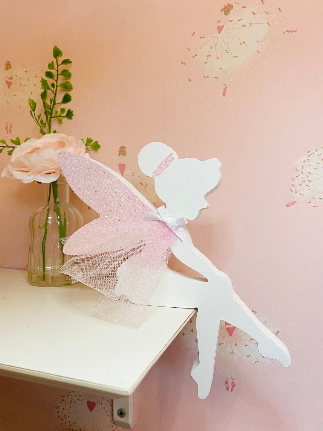 Angel Fairy Sitting Shelf Decor Ornament, Girls Bedroom Decor ...