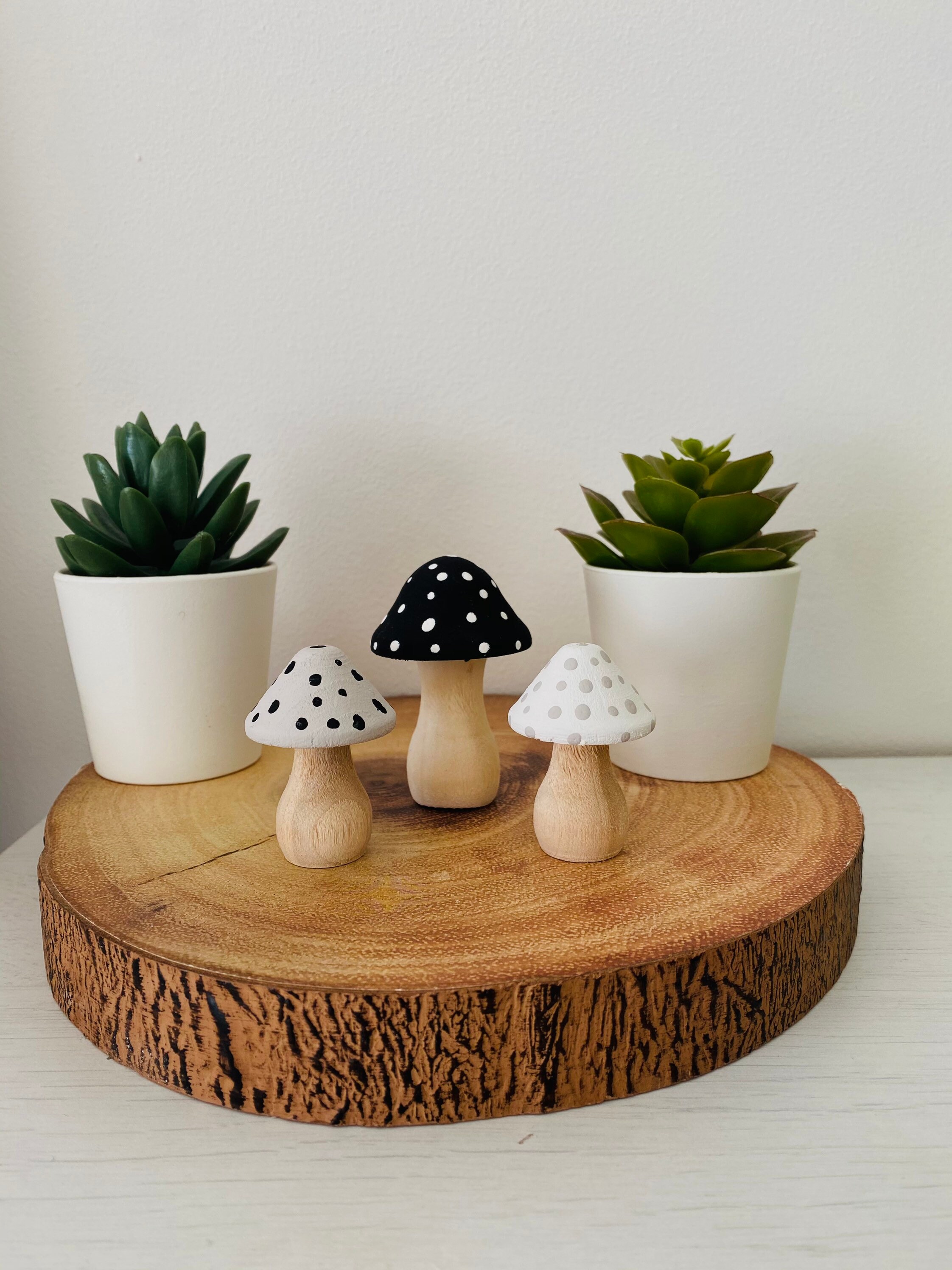 Set of 3 Mini Mushroom Toadstools Boys Unisex Girls Bedroom - Etsy