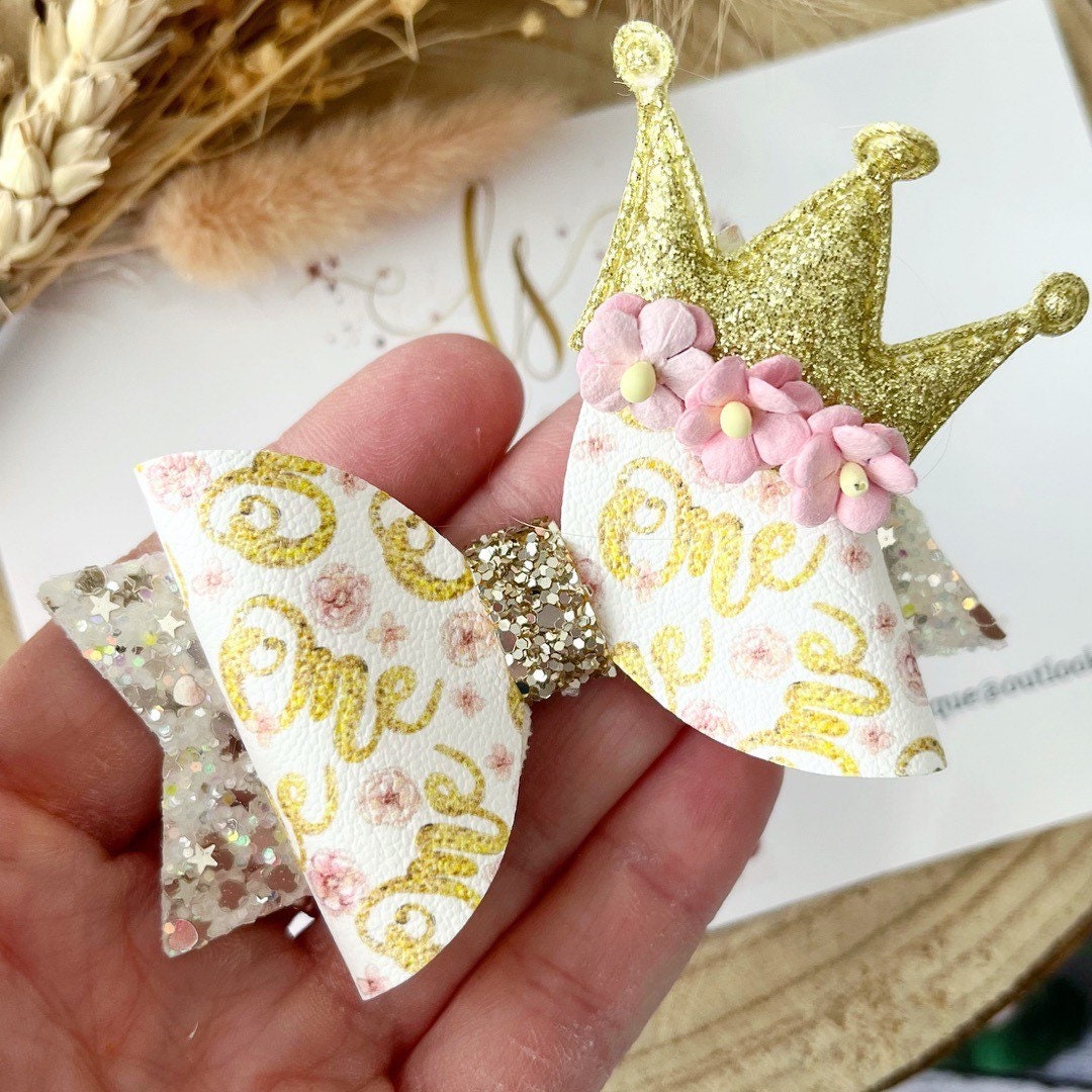 Birthday Bow, First Birthday, Rainbow Birthday Bow,cake Smash Prop ...