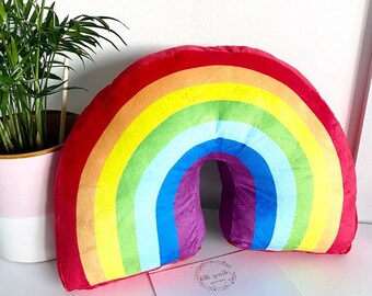 Rainbow Pillow - Etsy