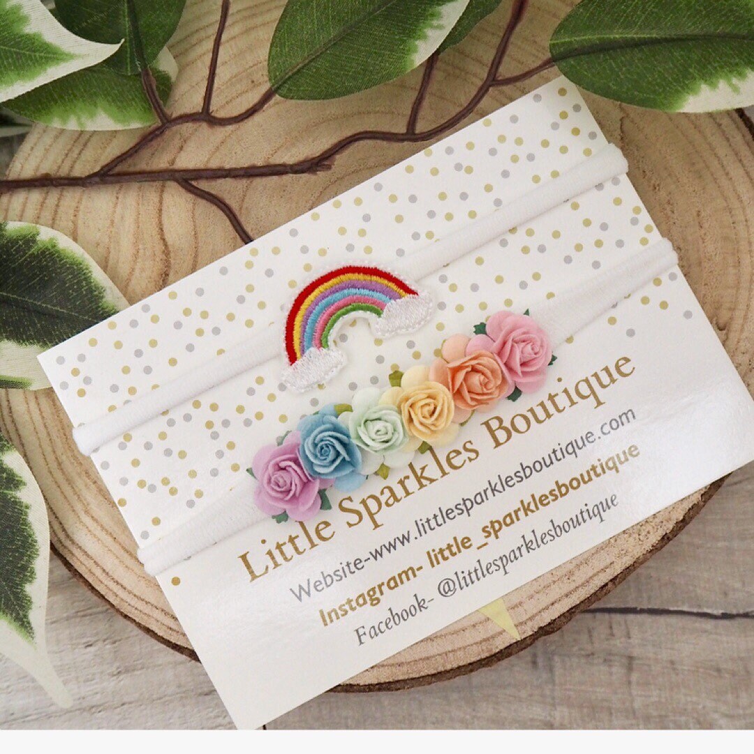 Rainbow Headband Rainbow Baby Rainbow Flower Headband Baby - Etsy