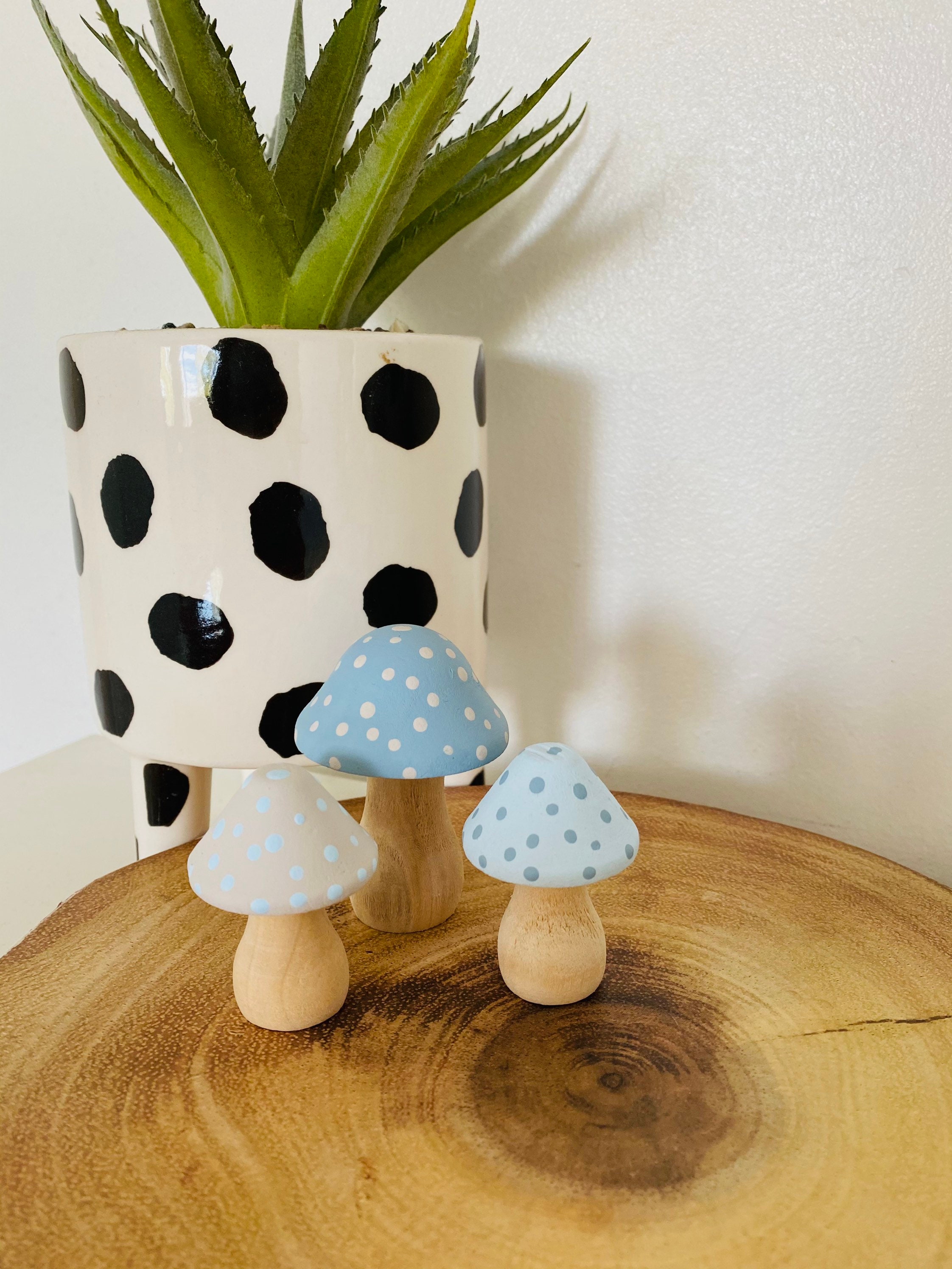 Home & Living Home Décor Set of 3 mini mushroom toadstools boys unisex ...