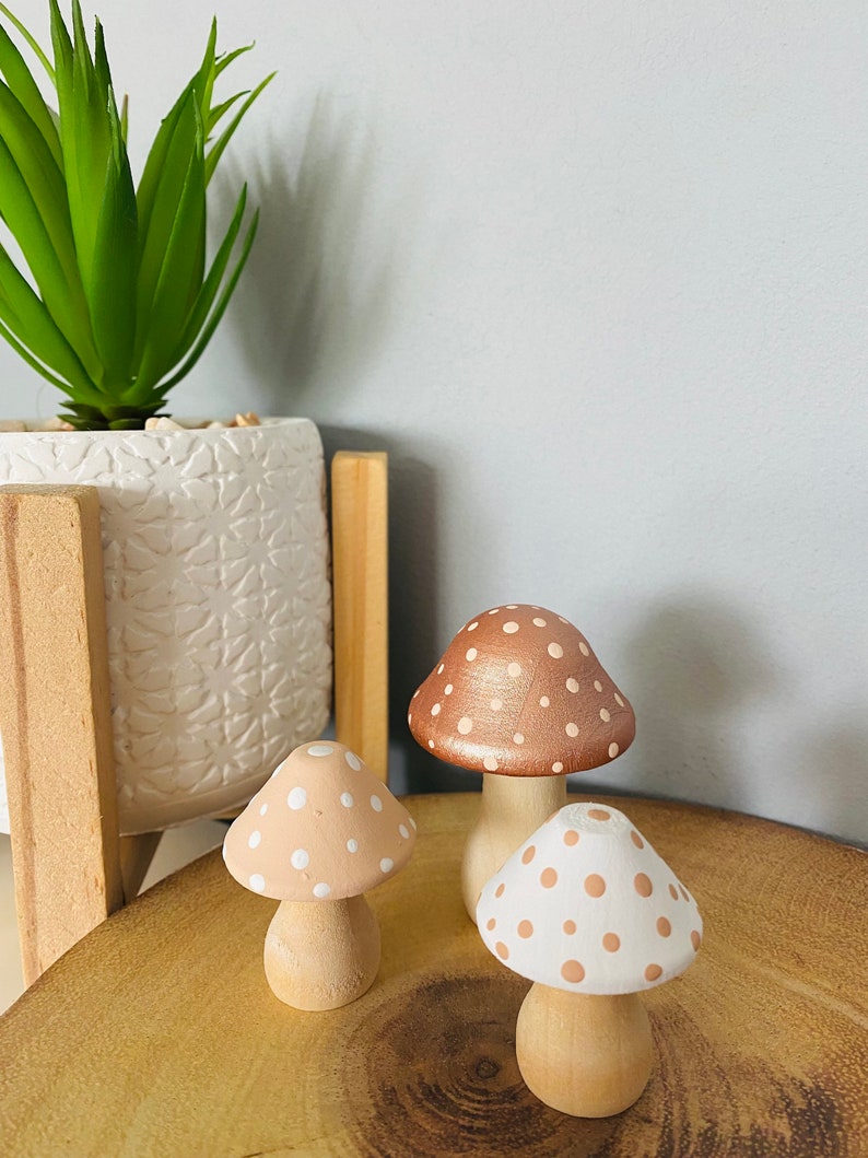 Set of 3 Mini Mushroom Toadstools Boys Unisex Girls Bedroom - Etsy