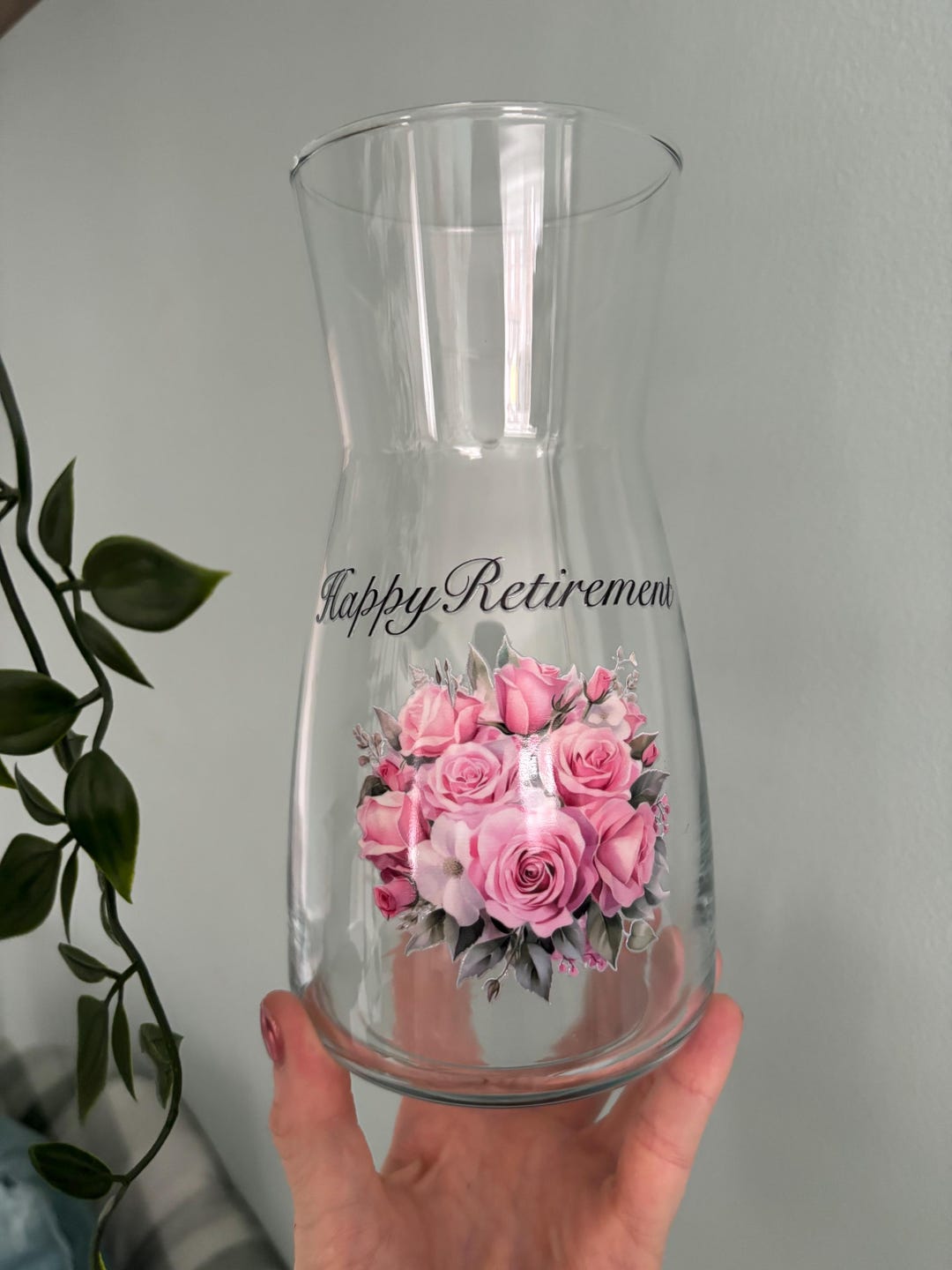 Personalized Floral Retirement Vase, 20cm - Etsy UK