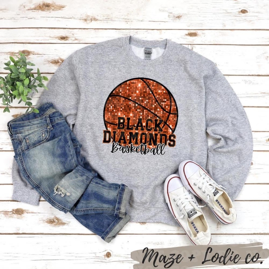 Black Diamonds Basketball Glitter, School Spirit Png, School Mascot Png ...