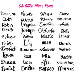 Personalizable Cursive Name Sticker Decals Tumbler Cup Decal Sticker ...