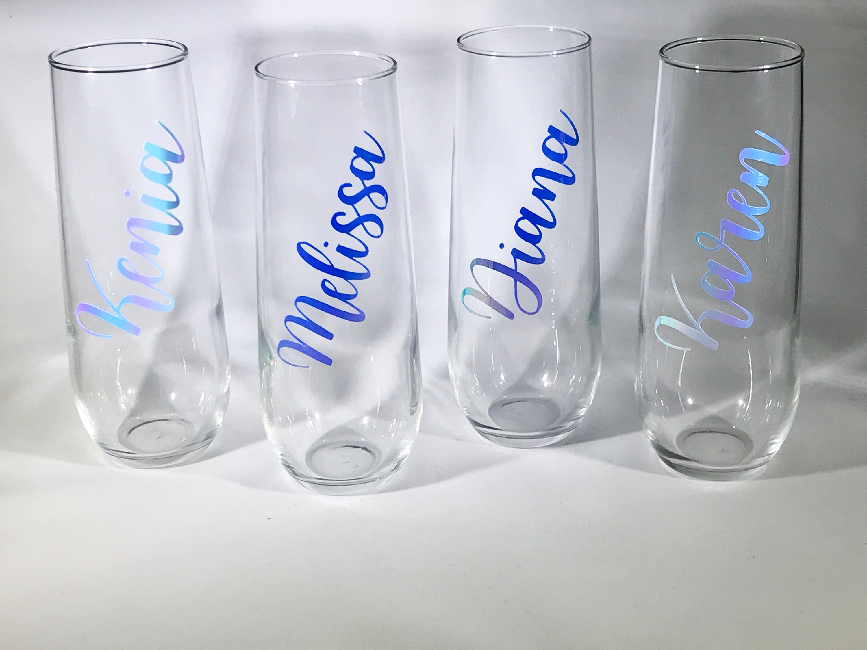 Personalized Stemless Champagne Flute, Bridesmaid Gift, Gift for the ...