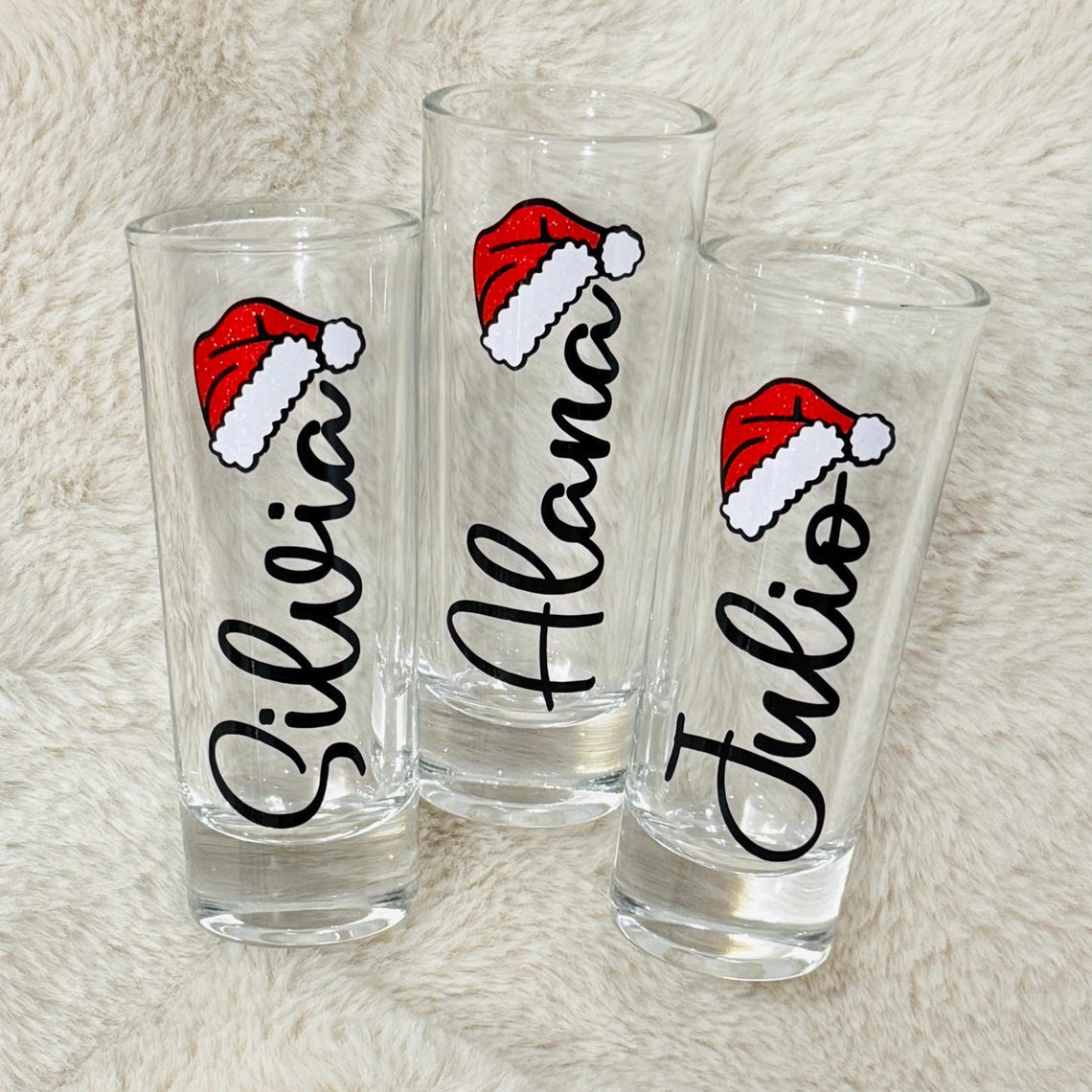 Christmas Shot Glasses Personalized | Holiday Shot Glasses | Merry ...