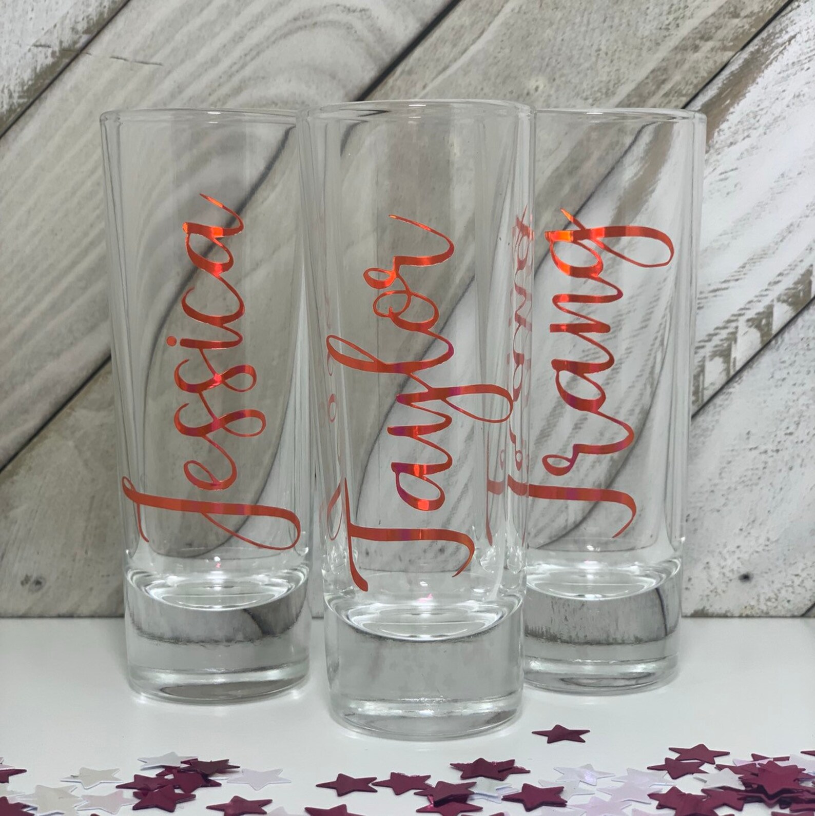 Personalized Shot Glasses Custom Shot Glasses Bridal Party Etsy