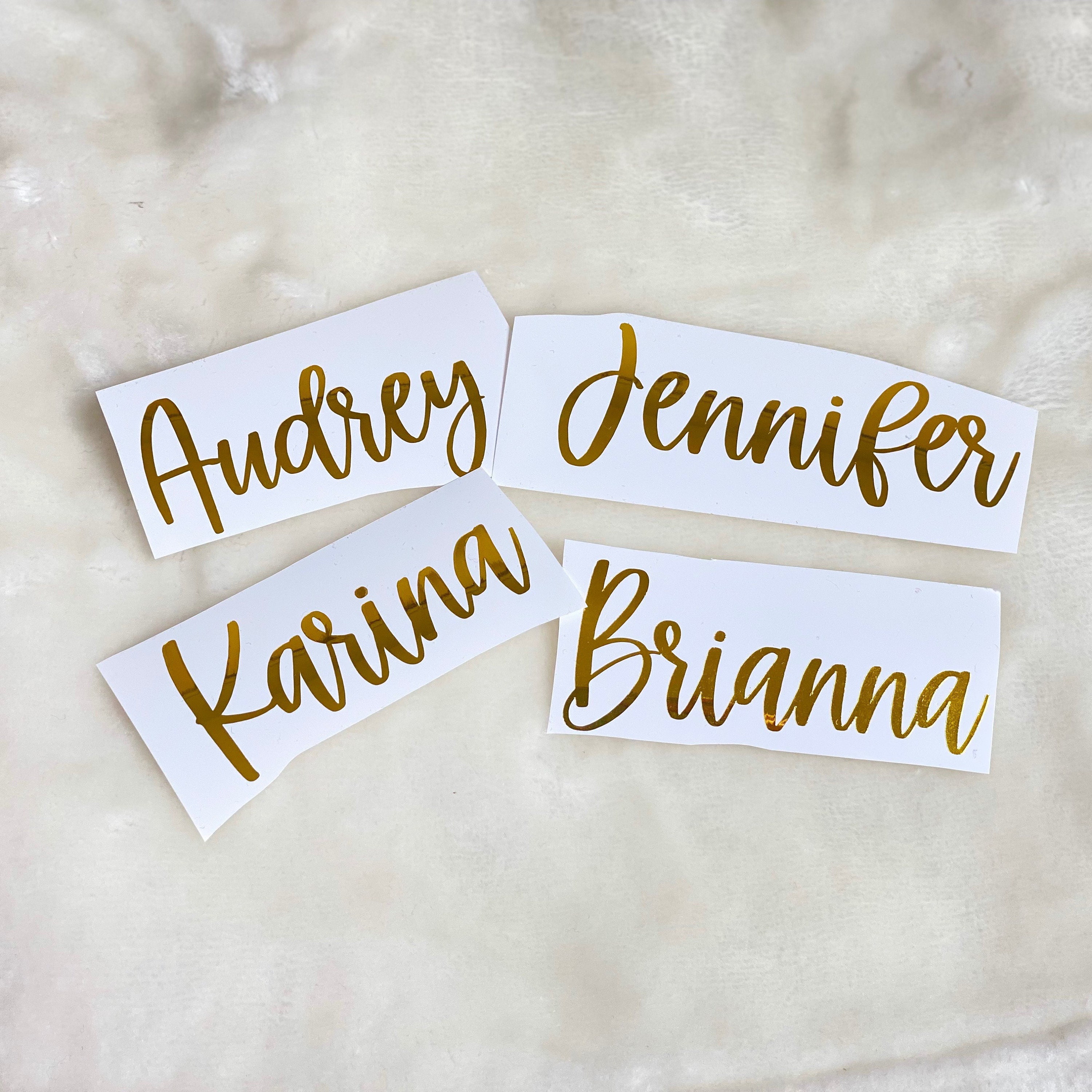 Personalizable Cursive Name Sticker Decals Tumbler Cup Decal - Etsy