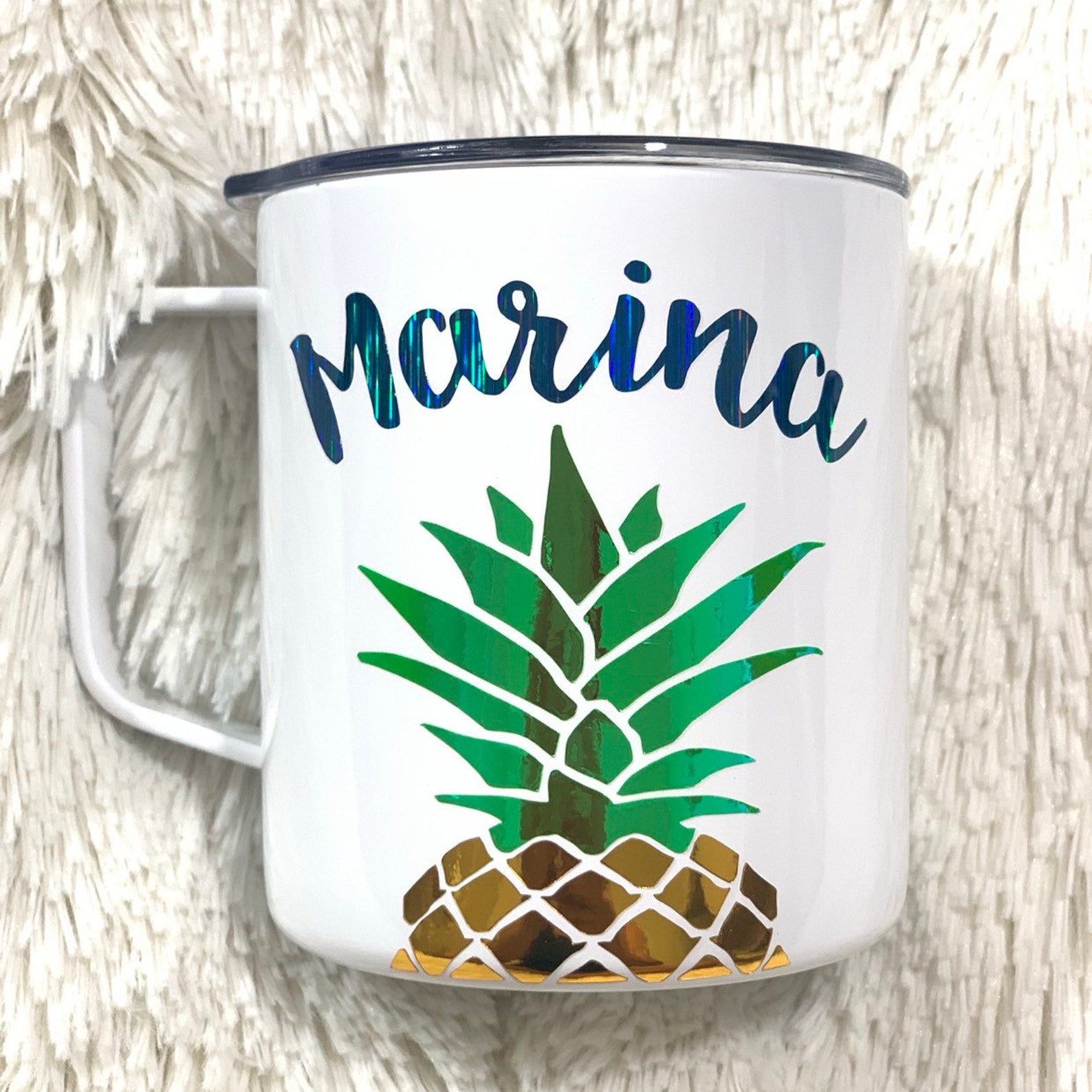 Pineapple Coffee Mug | Pineapple Tumbler | Stainless Steel Wine ...