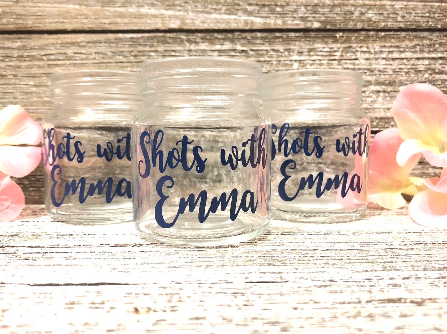 Mini Mason Jar Shot Glass Personalized Shot Glasses Bride | Etsy
