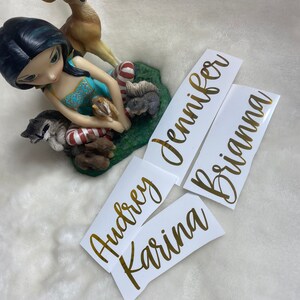 Personalizable Cursive Name Sticker Decals- Tumbler Cup Decal Sticker ...