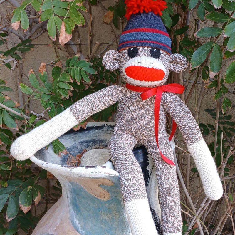 Brown Sock Monkey - Etsy