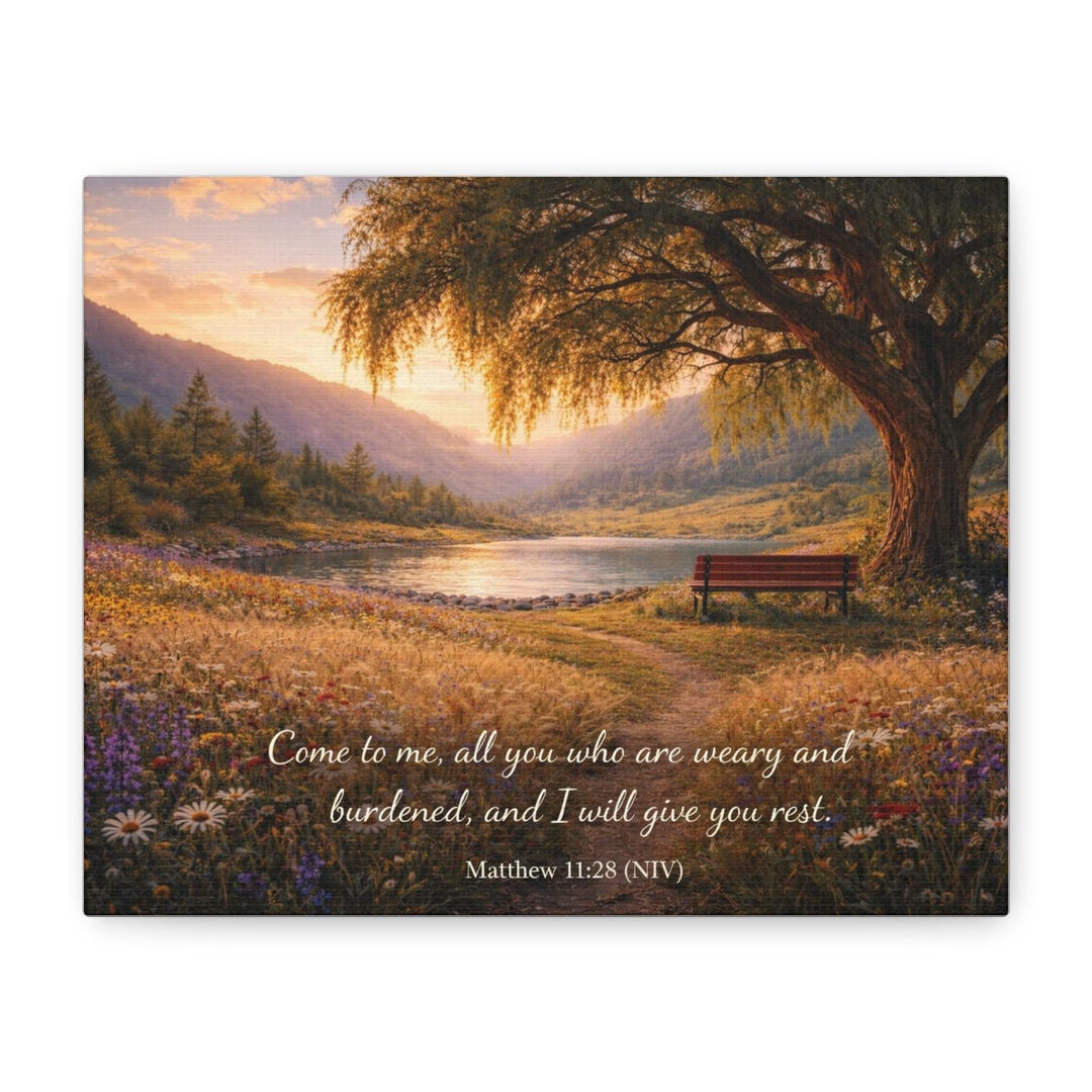 Talking With Jesus Red Bench Print Canvas - Etsy