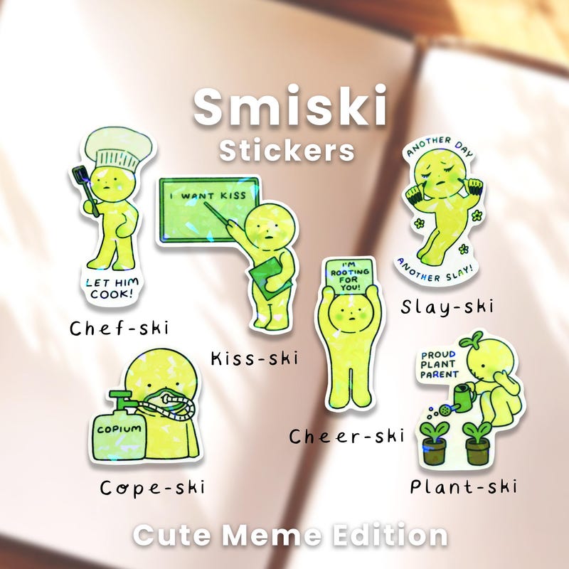 Smiski Stickers - Etsy