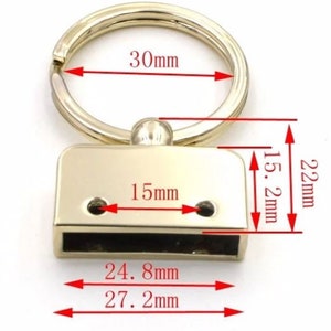 10 or 50 Piece Set Screw in 1 Inch Keychains Silver Key Fob Hardware ...