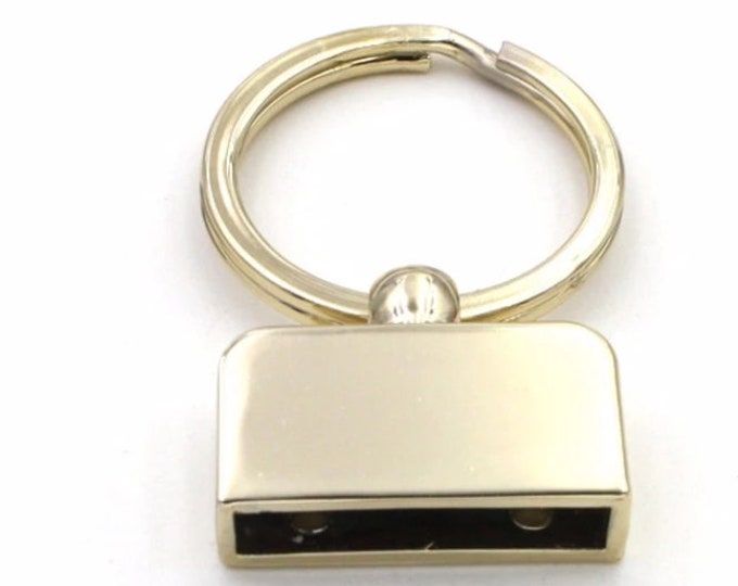 50 Piece Set Screw in 1 Inch Keychains Gold Key Fob Hardware Sets ...