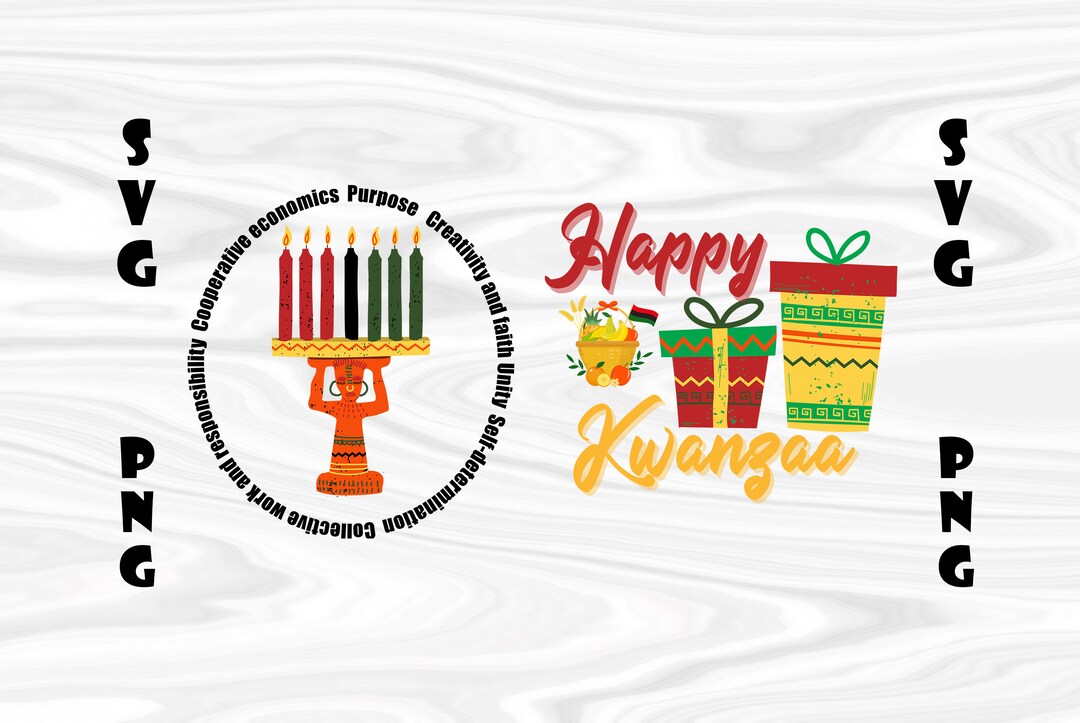SVG PNG Happy Kwanzaa - Etsy