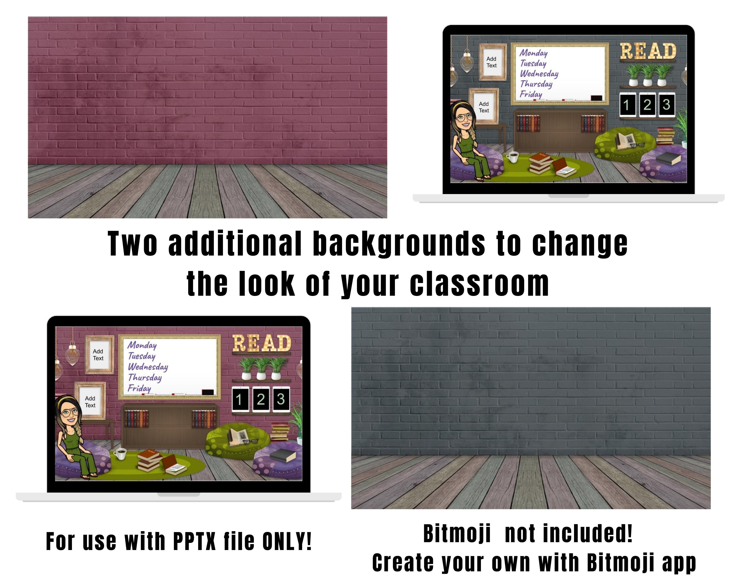 Bitmoji Classroom – Editable – Virtual Classroom Template – Instant ...