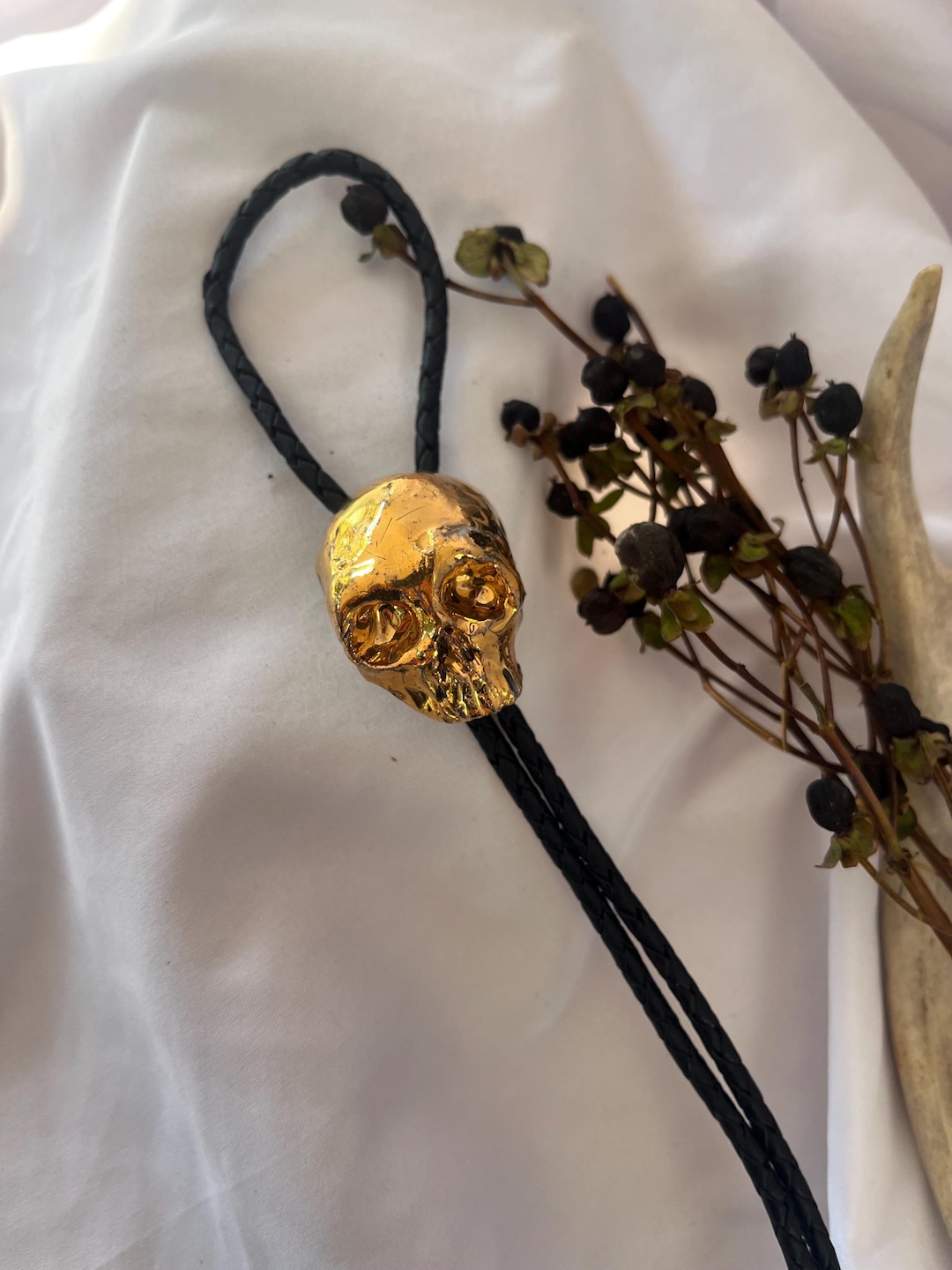 Skull Bolo Tie Crow Country Mens Womens Bolo Tie Vintage Cowboy Necktie ...