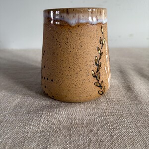 Handmade Barn Owl Pottery Mug, Botanical Coffee Cup With Gold - Etsy