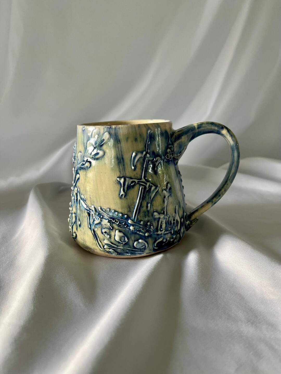Handmade Shipwreck Pottery Mug, Barnacle Ocean Art Coffee Cup - Etsy