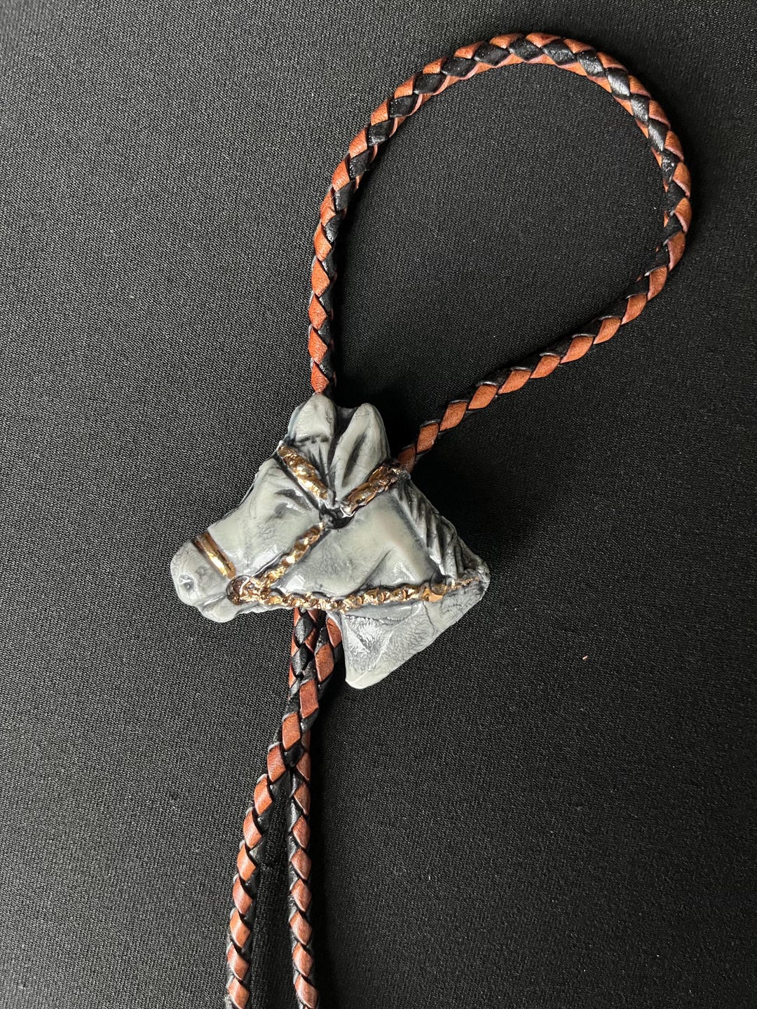Horse Bolo 2 Tie Western Country Mens Bolo Tie Vintage Cowboy Necktie ...