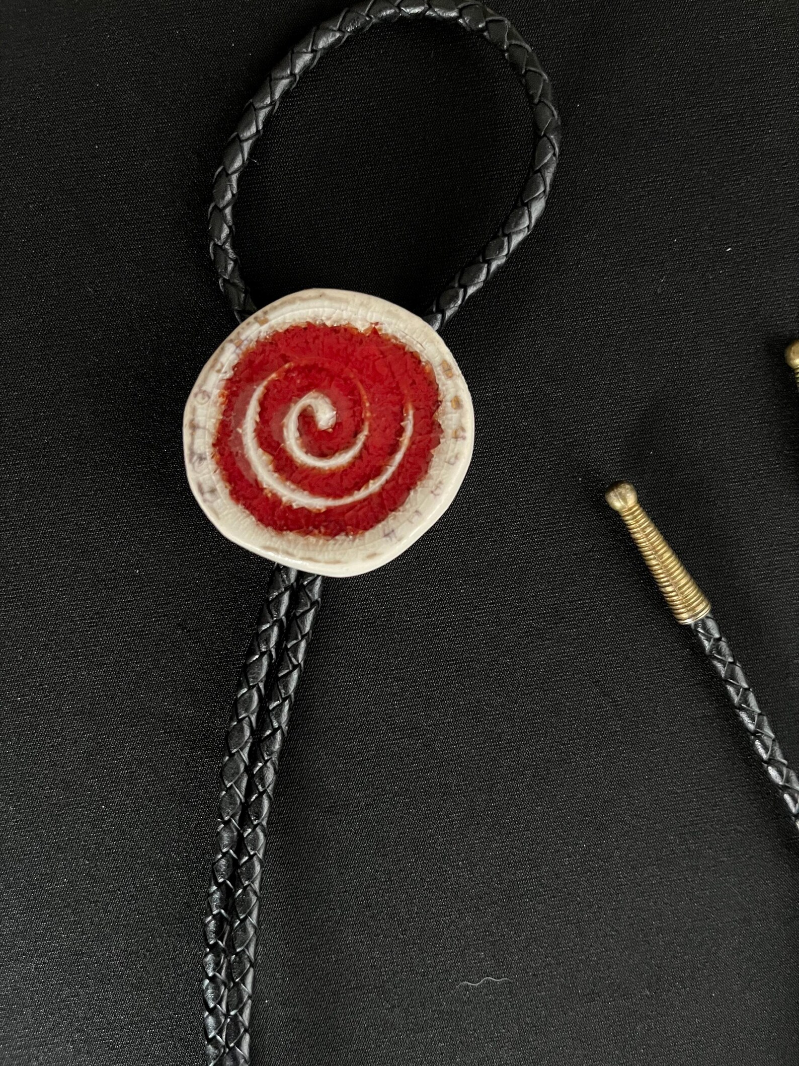 Red Circle Bolo Tie Western Country Mens Bolo Tie Vintage Cowboy ...