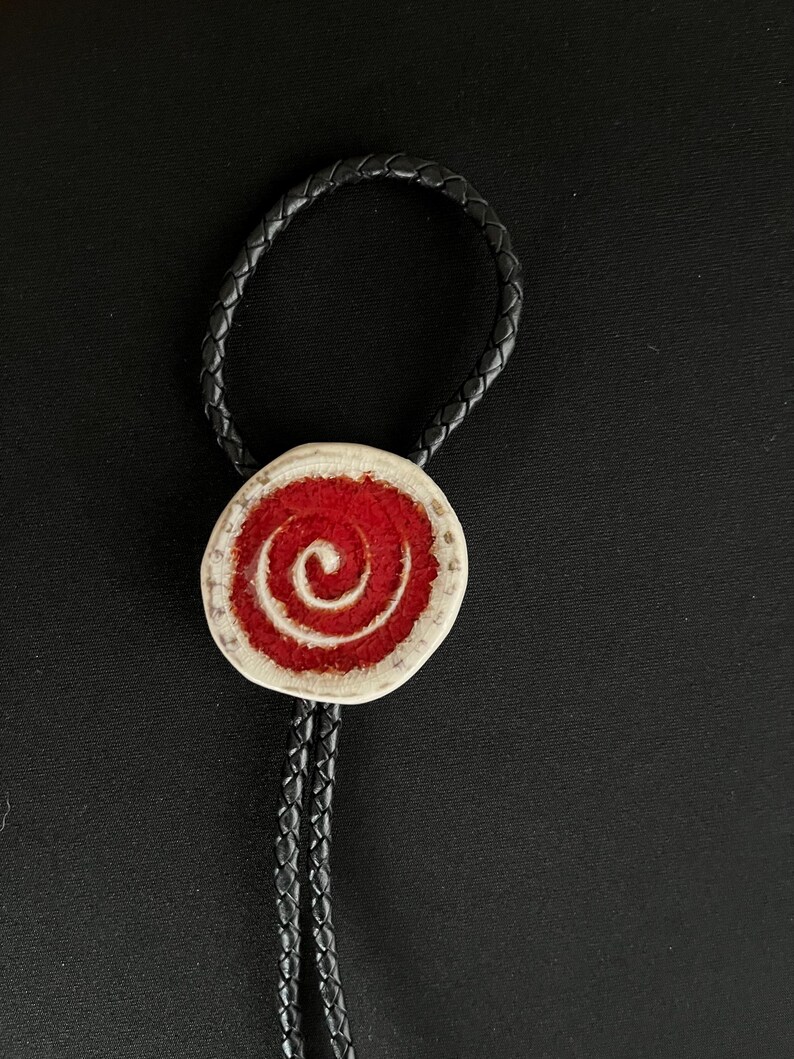 Red Circle Bolo Tie Western Country Mens Bolo Tie Vintage Cowboy ...