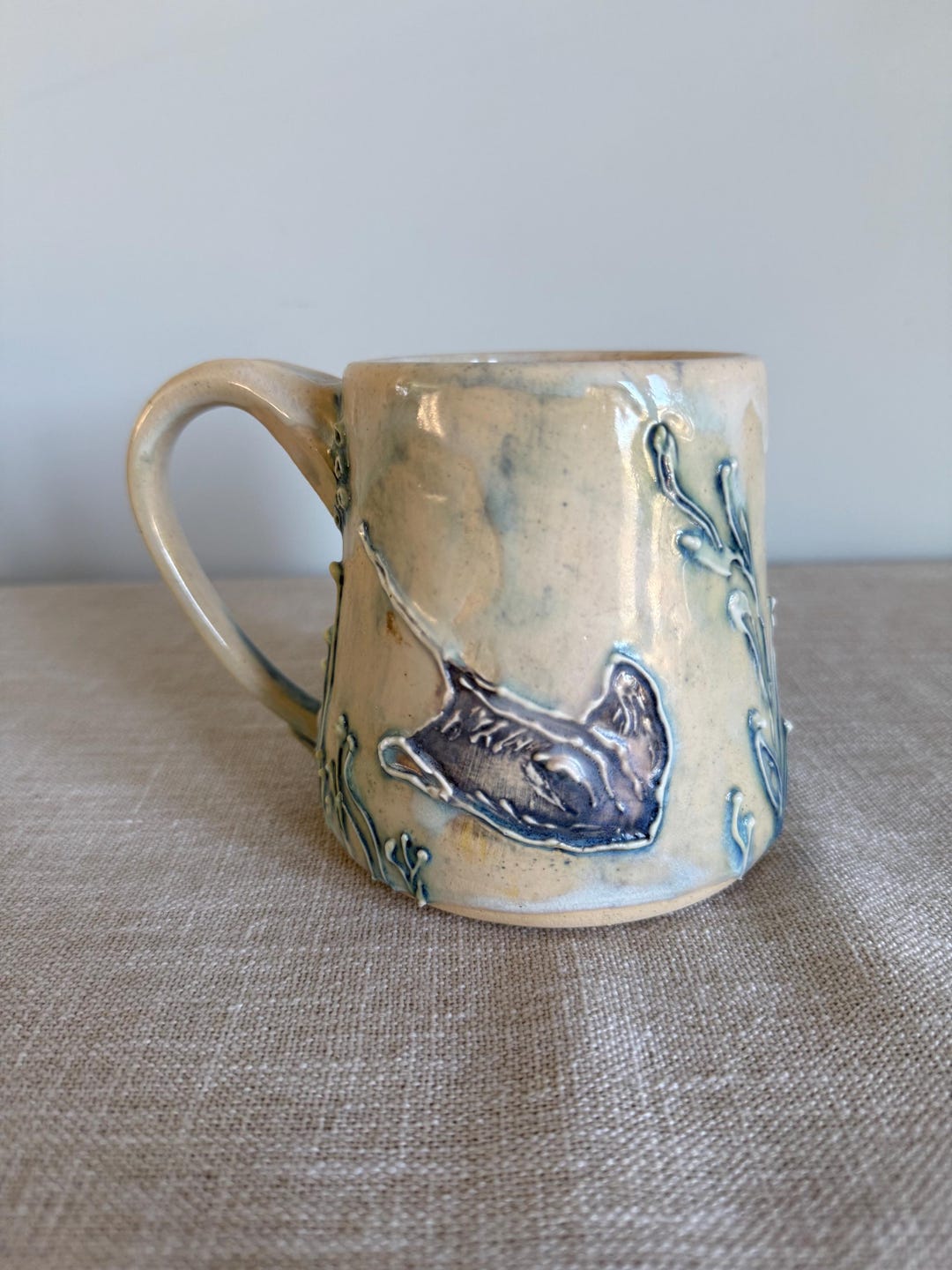 Handmade Stingray Pottery Mug, Ocean Art Coffee Cup - Etsy